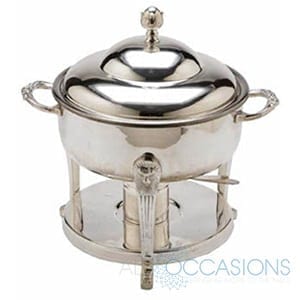 Round Monarch Silver Chafer - All Occasions Party Rental