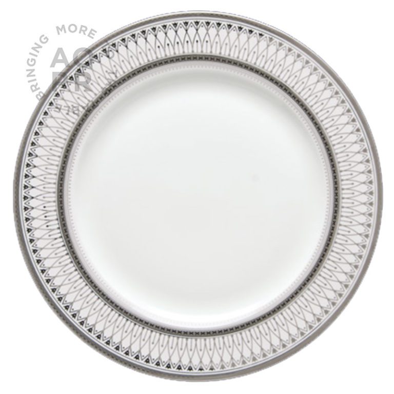 Gabrielle Platinum Dinner Dish - All Occasions Party Rental