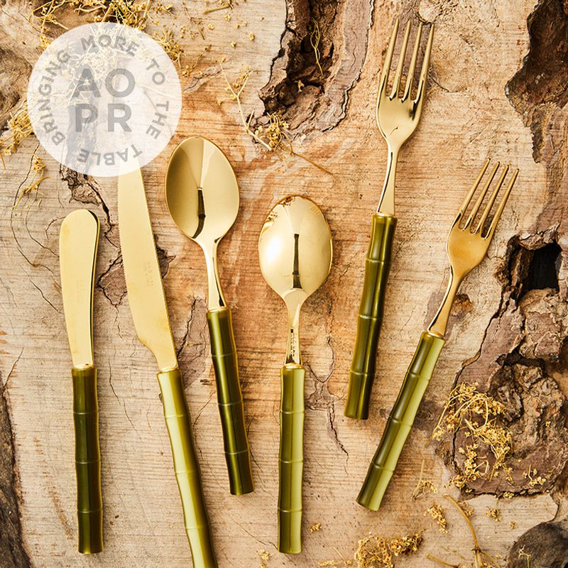 Bamboo Olive Flatware Collection - All Occasions Party Rental